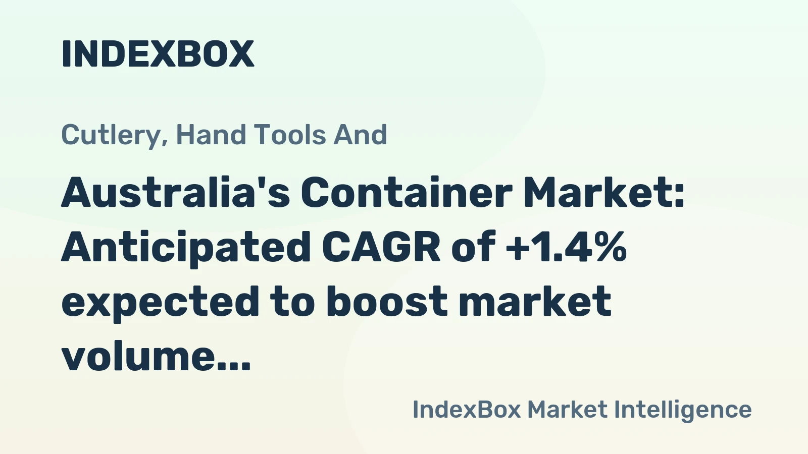 Australia's Container Market: Anticipated CAGR of +1.4% expected to boost market volume to 16M units by 2035