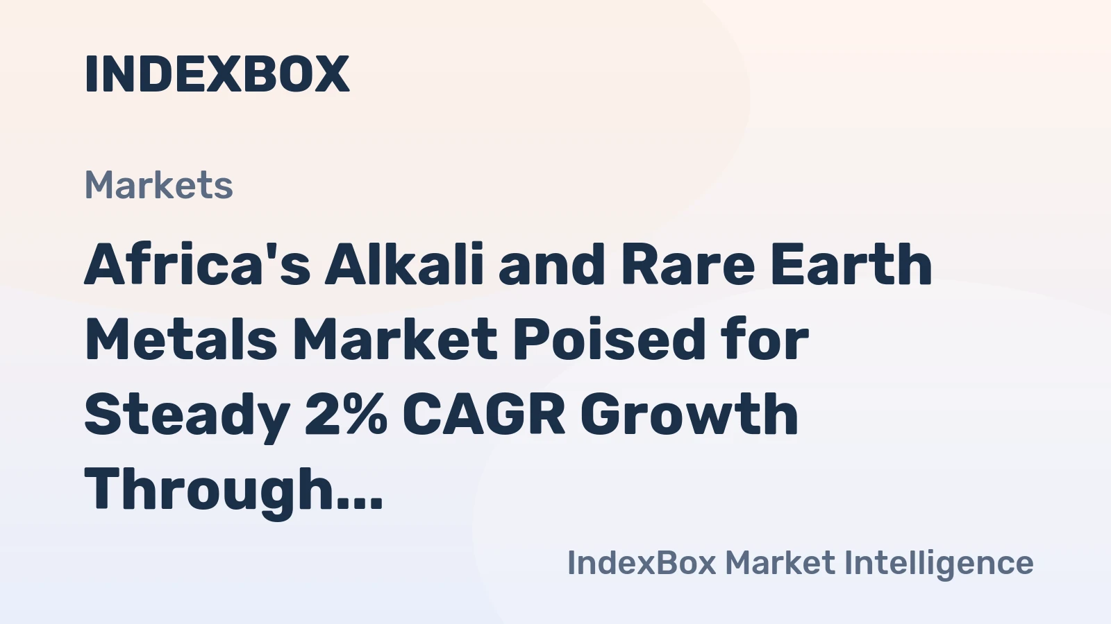 Africa's Alkali and Rare Earth Metals Market Poised for Steady 2% CAGR Growth Through 2035