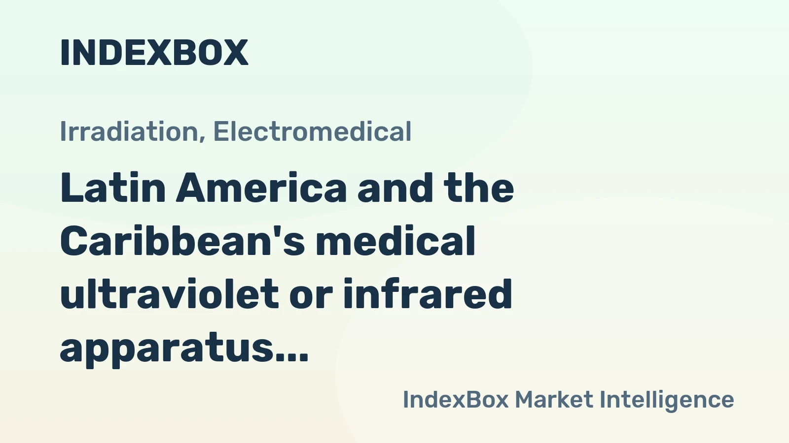Latin America and the Caribbean's medical ultraviolet or infrared apparatus market, after a slight 2024 contraction to 1.1K tons and $158M, is forecast to grow to 1.2K tons and $174M by 2035.