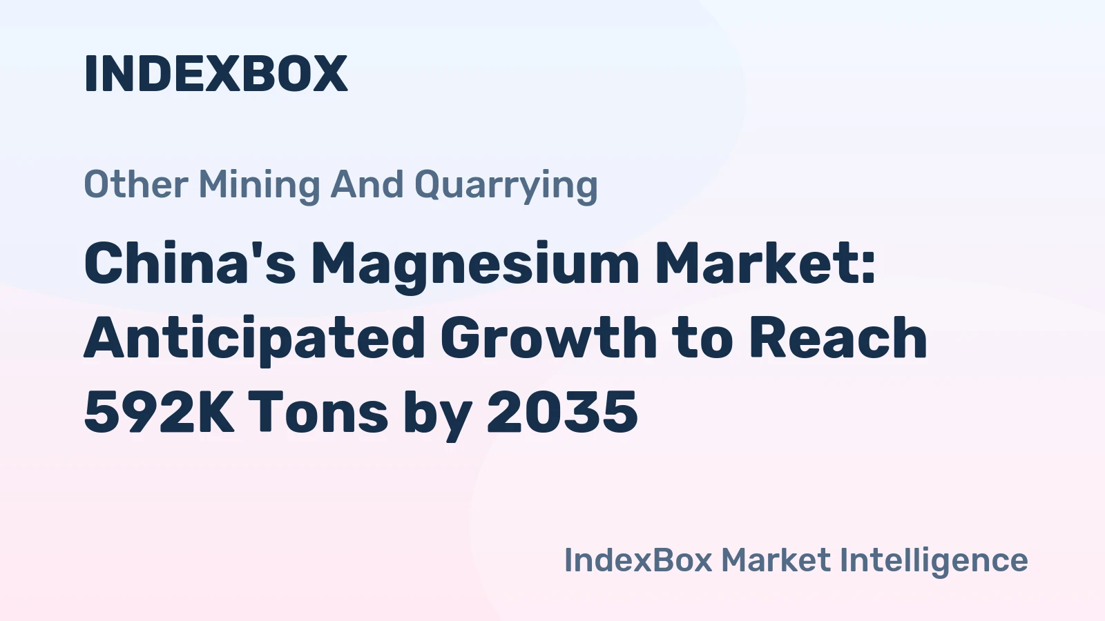 China's Magnesium Market: Anticipated Growth to Reach 592K Tons by 2035