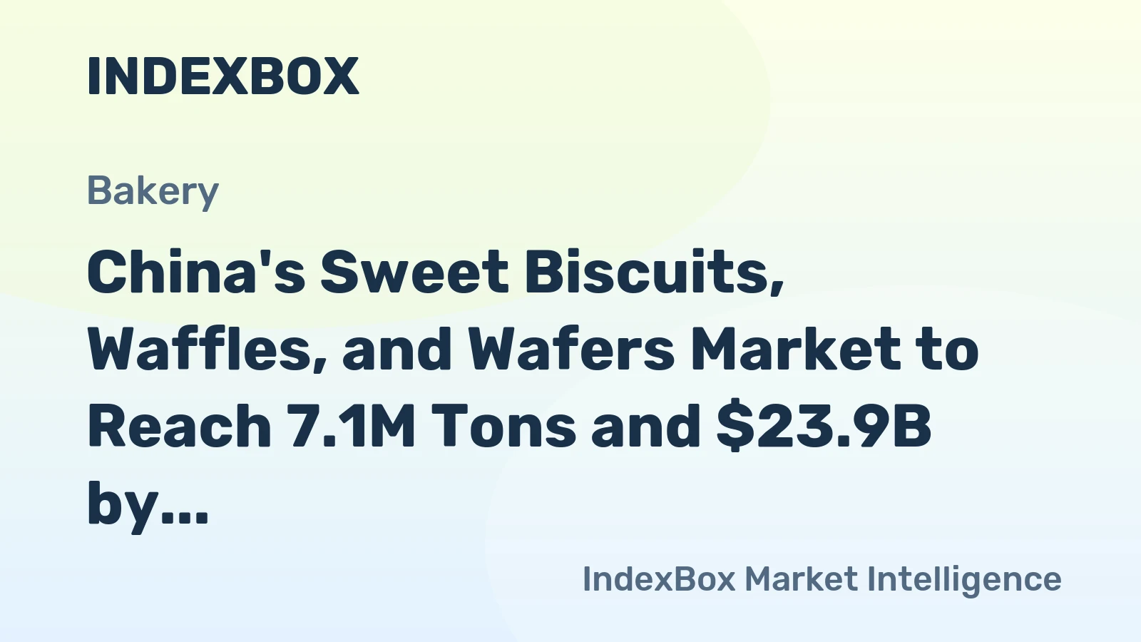 China's Sweet Biscuits, Waffles, and Wafers Market to Reach 7.1M Tons and $23.9B by 2035