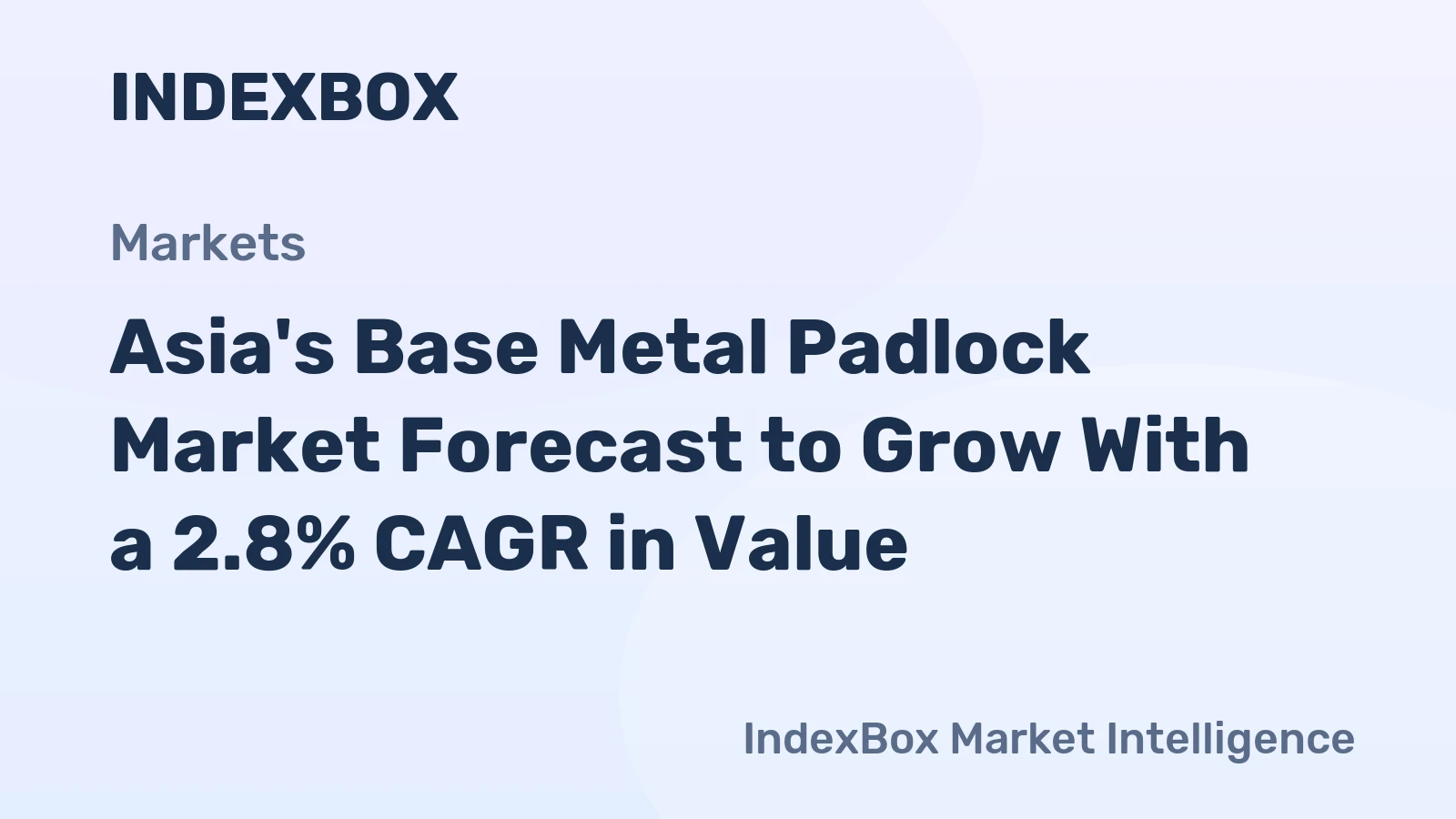 Asia's Base Metal Padlock Market Forecast to Grow With a 2.8% CAGR in Value