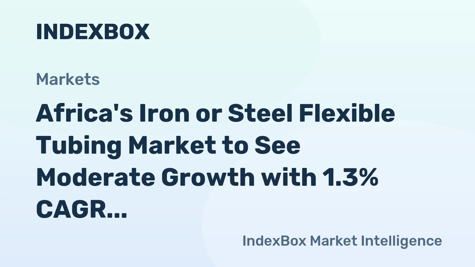Africa's Iron or Steel Flexible Tubing Market to See Moderate Growth with 1.3% CAGR by 2035
