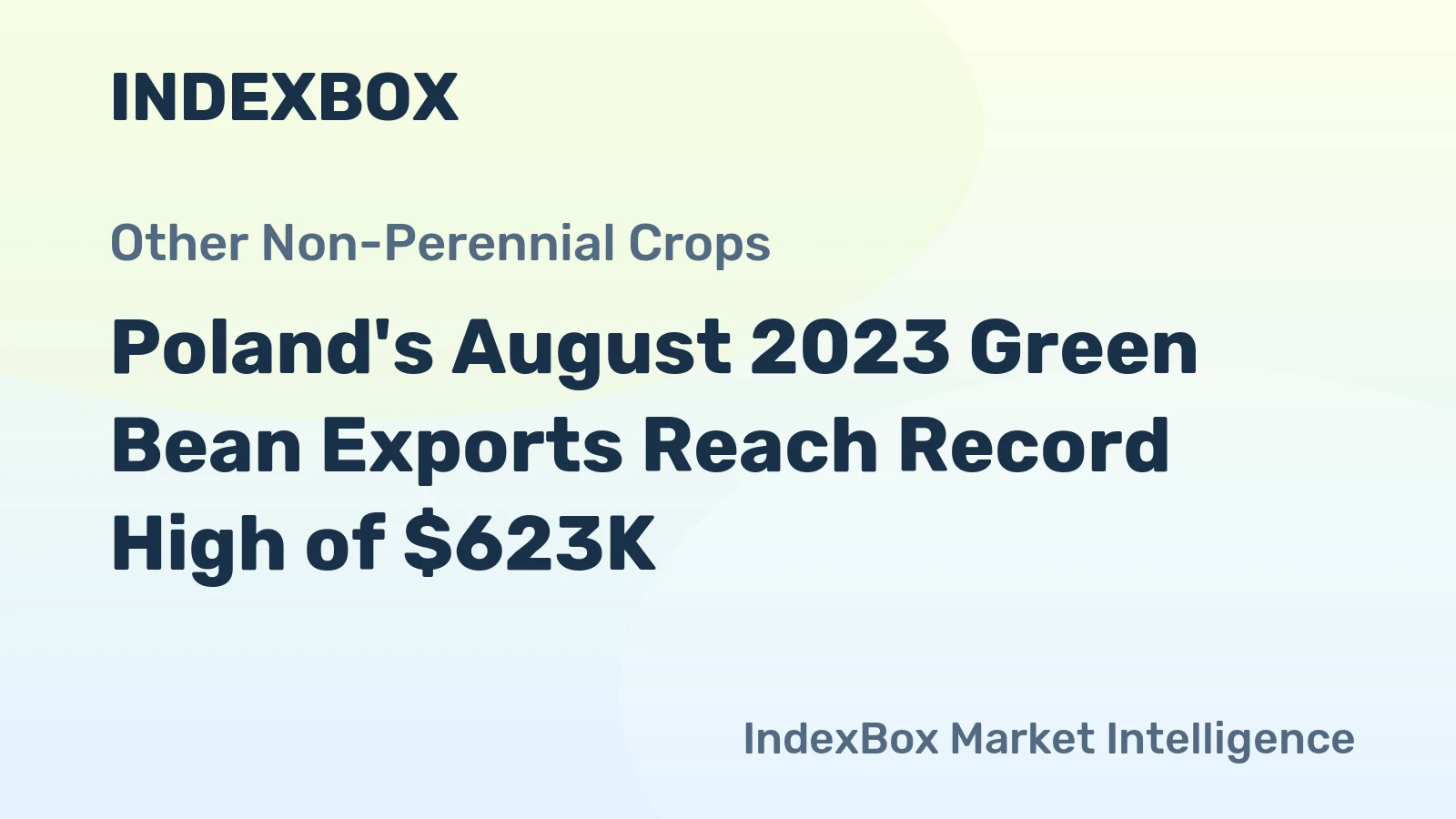 Poland's August 2023 Green Bean Exports Reach Record High of $623K