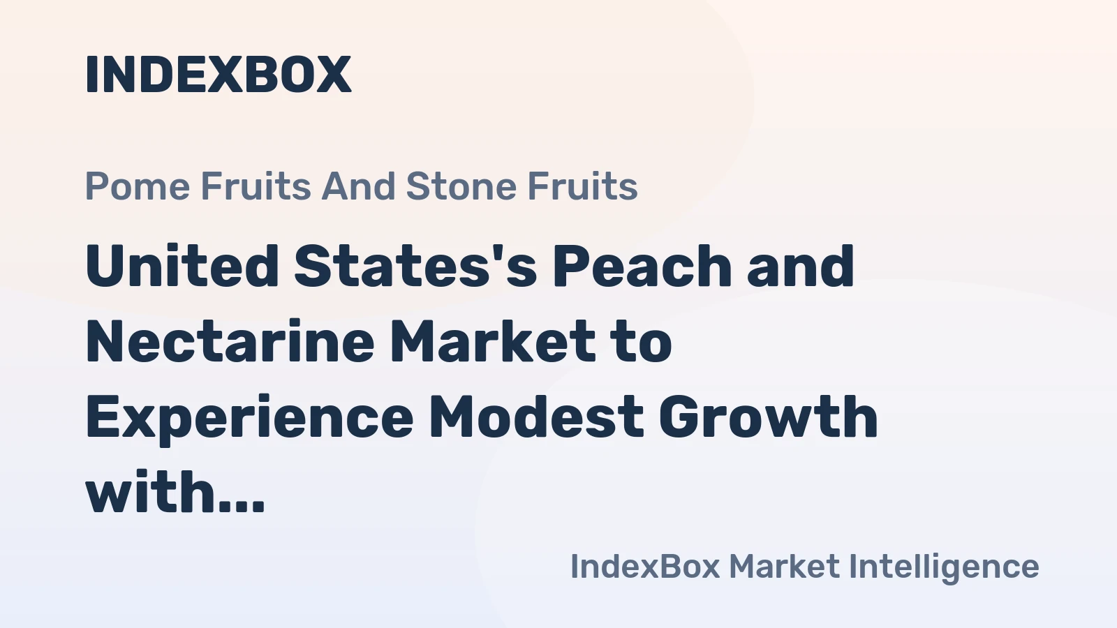 United States's Peach and Nectarine Market to Experience Modest Growth with +0.3% CAGR over the Next Decade