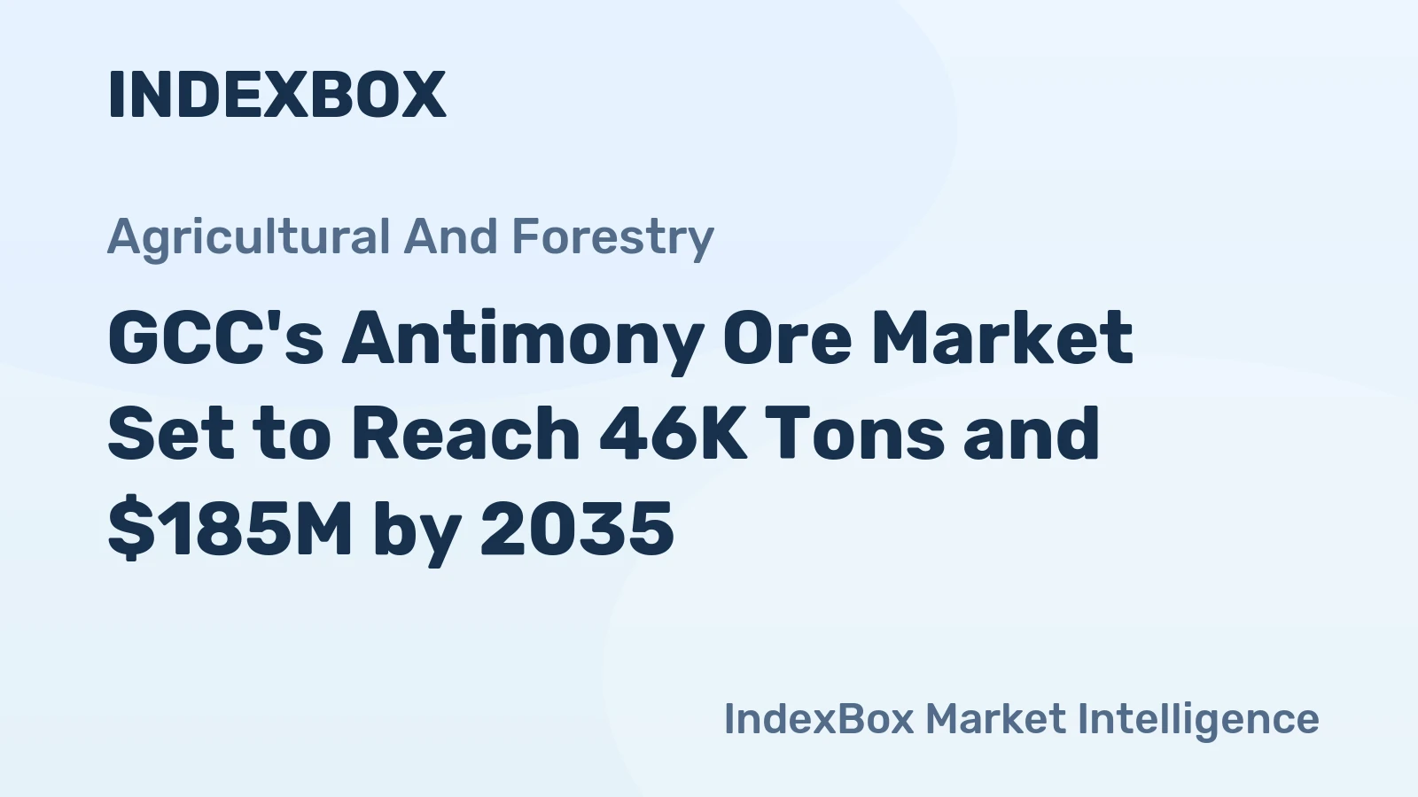 GCC's Antimony Ore Market Set to Reach 46K Tons and $185M by 2035