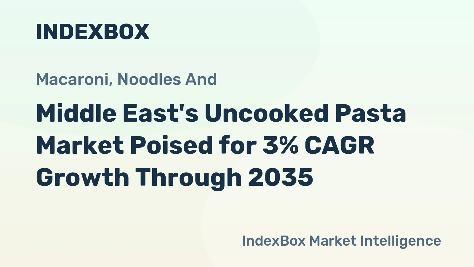 Middle East's Uncooked Pasta Market Poised for 3% CAGR Growth Through 2035