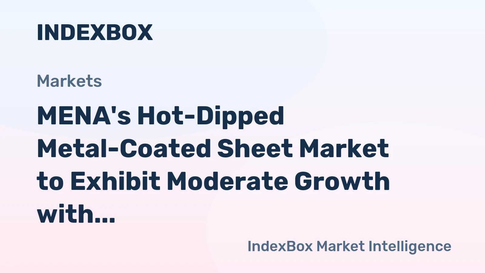 MENA's Hot-Dipped Metal-Coated Sheet Market to Exhibit Moderate Growth with CAGR of +1.5% through 2035