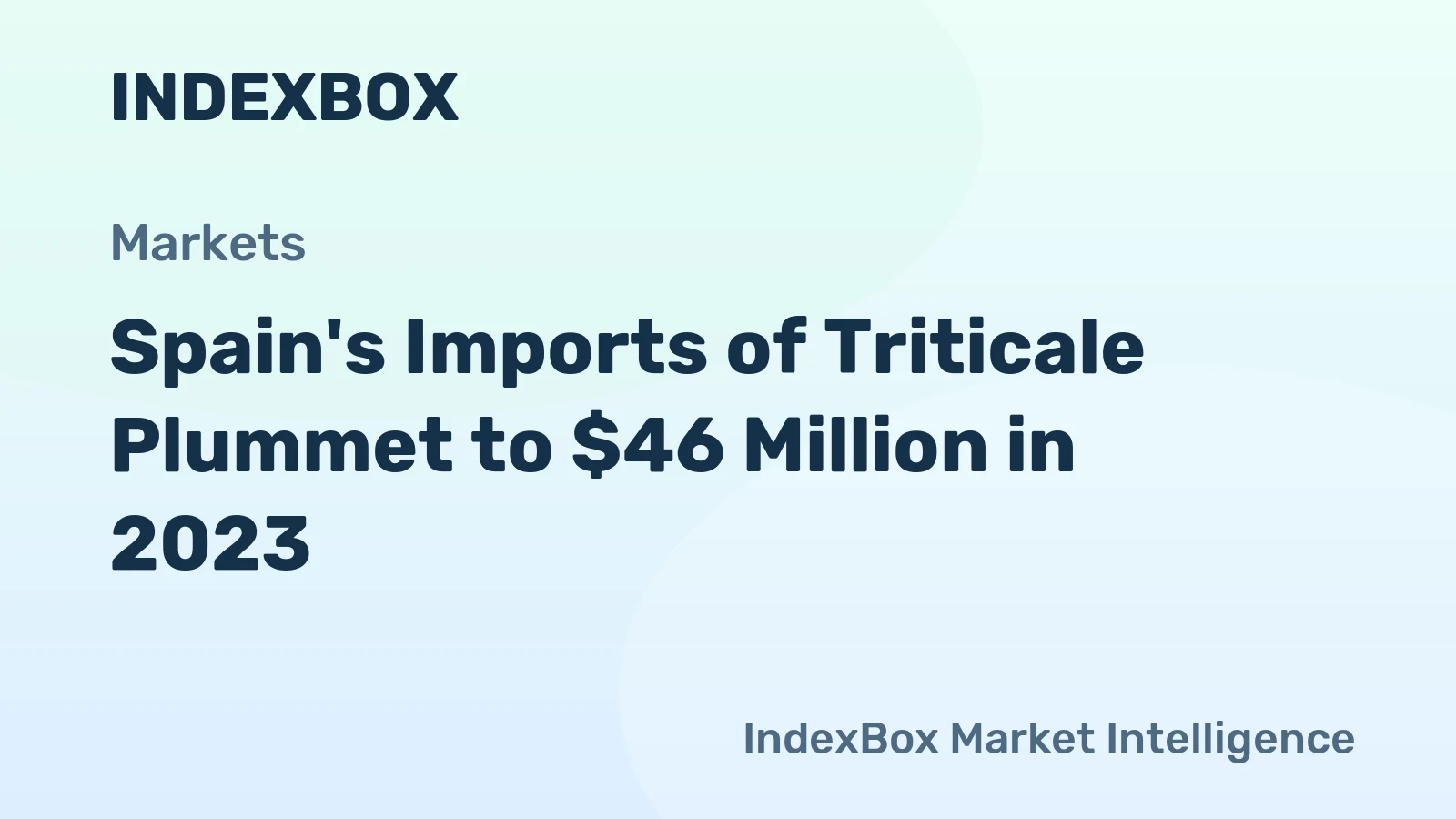 Spain's Imports of Triticale Plummet to $46 Million in 2023