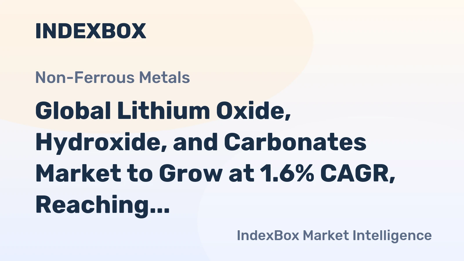 Global Lithium Oxide, Hydroxide, and Carbonates Market to Grow at 1.6% CAGR, Reaching 792K Tons by 2035