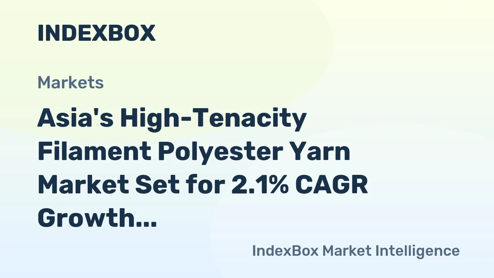 Asia's High-Tenacity Filament Polyester Yarn Market Set for 2.1% CAGR Growth Through 2035
