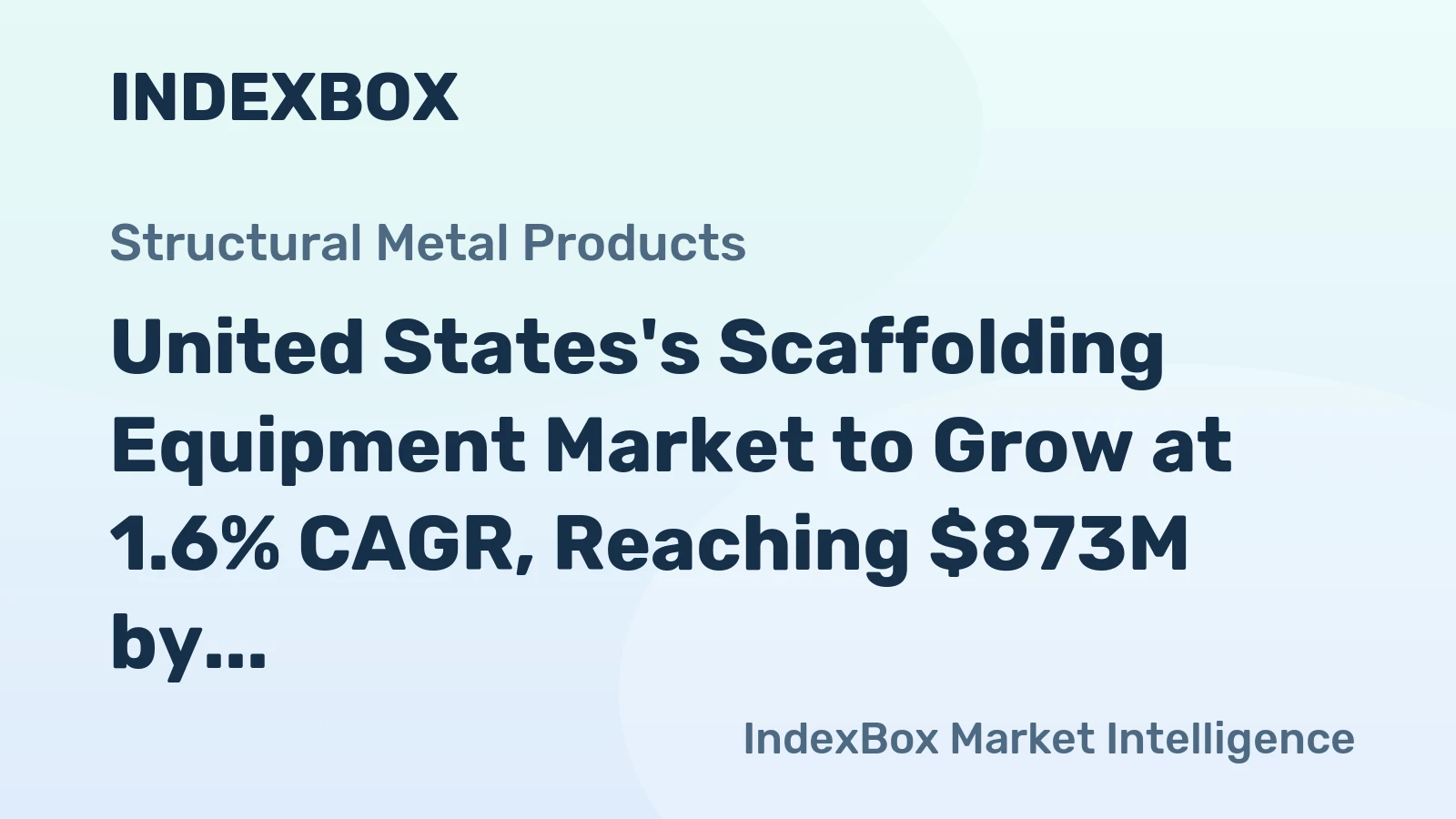 United States's Scaffolding Equipment Market to Grow at 1.6% CAGR, Reaching $873M by 2035