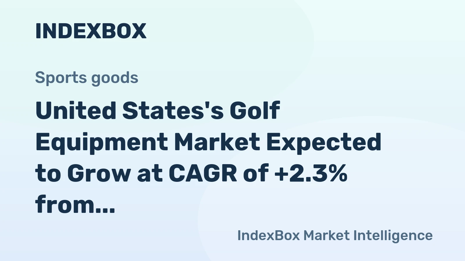 United States's Golf Equipment Market Expected to Grow at CAGR of +2.3% from 2024 to 2035