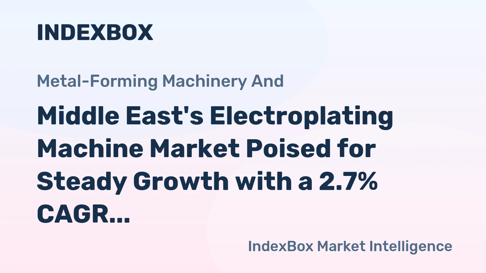 Middle East's Electroplating Machine Market Poised for Steady Growth with a 2.7% CAGR in Value