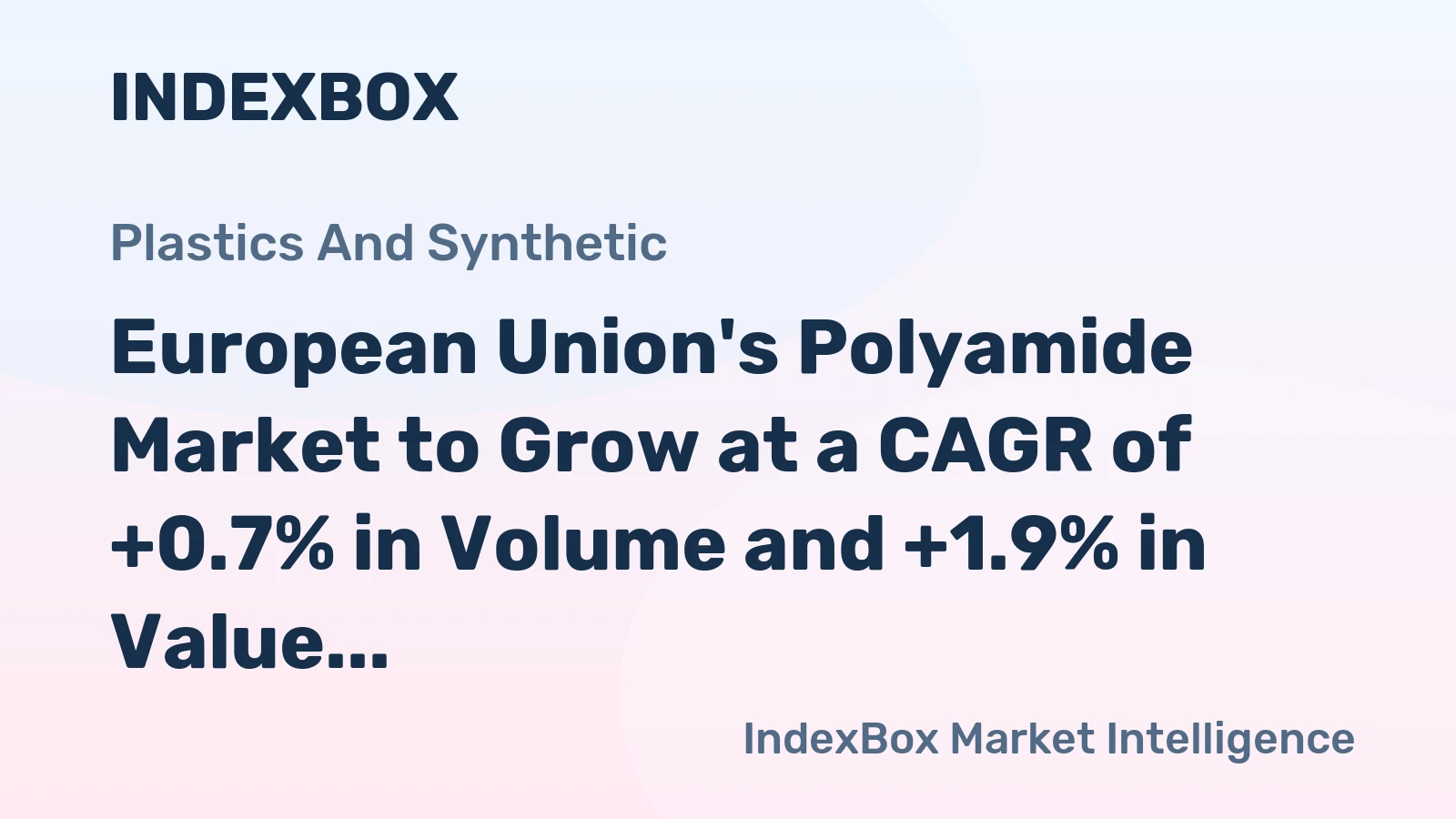 European Union's Polyamide Market to Grow at a CAGR of +0.7% in Volume and +1.9% in Value from 2024 to 2035