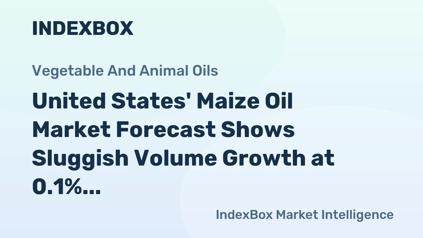 United States' Maize Oil Market Forecast Shows Sluggish Volume Growth at 0.1% CAGR Through 2035