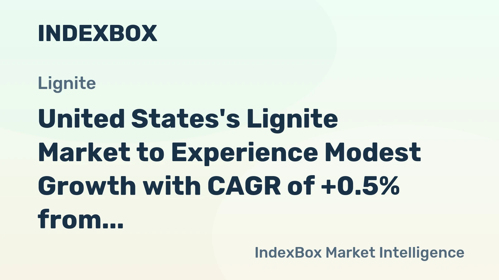 United States's Lignite Market to Experience Modest Growth with CAGR of +0.5% from 2024 to 2035