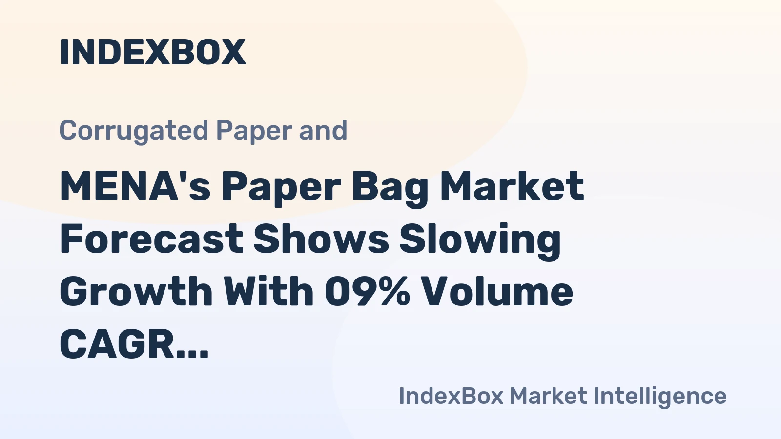 MENA's Paper Bag Market Forecast Shows Slowing Growth With 09% Volume CAGR Through 2035