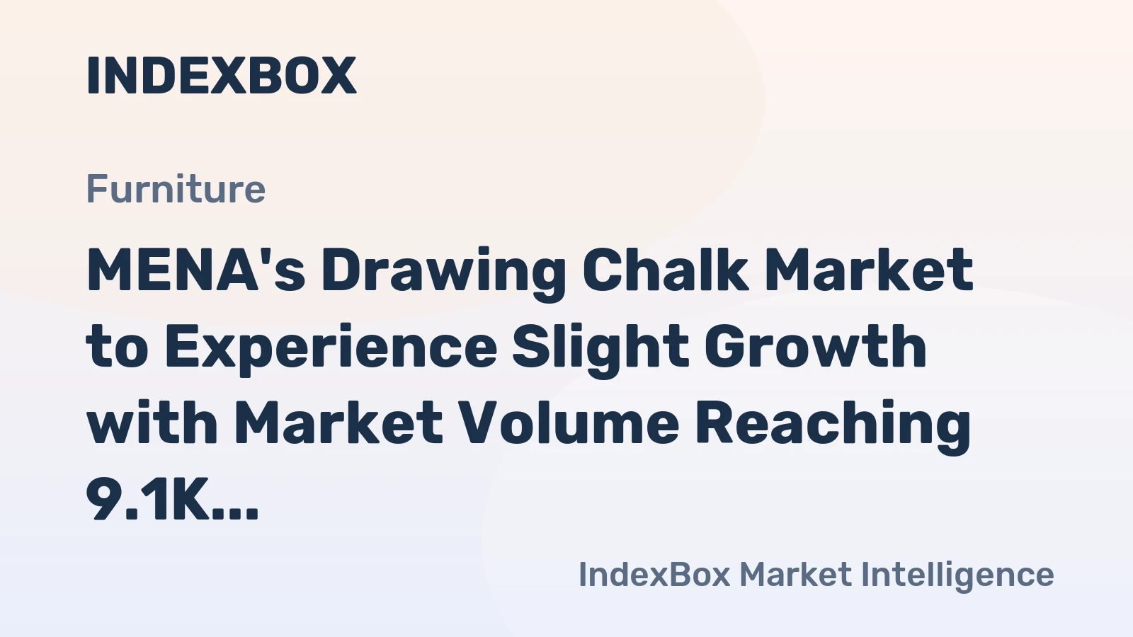 MENA's Drawing Chalk Market to Experience Slight Growth with Market Volume Reaching 9.1K tons by 2035