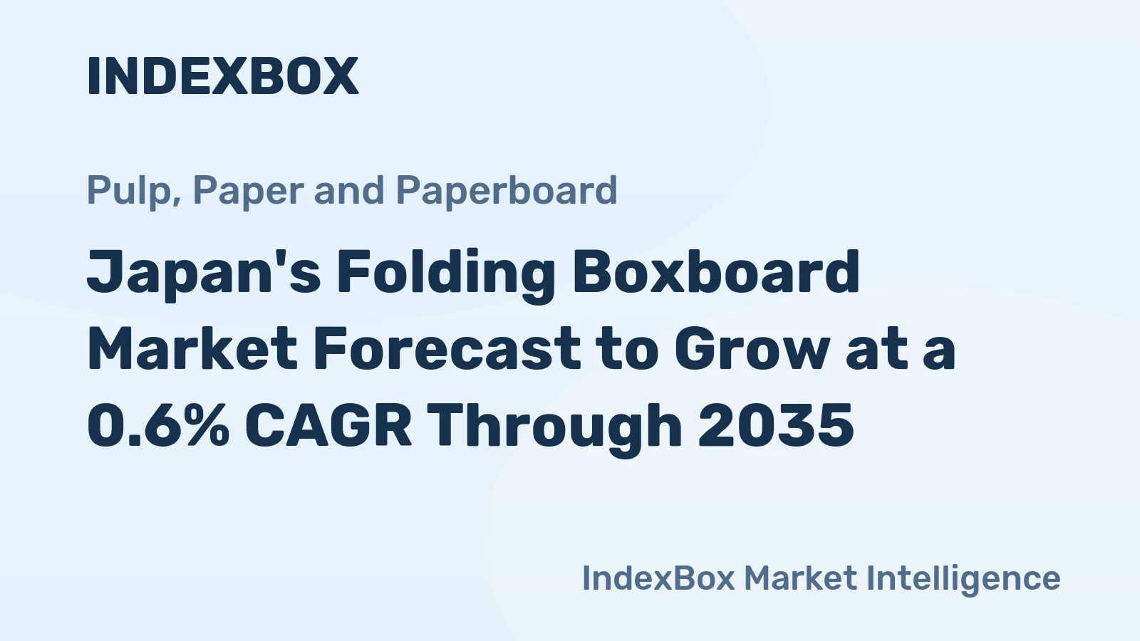 Japan's Folding Boxboard Market Forecast to Grow at a 0.6% CAGR Through 2035