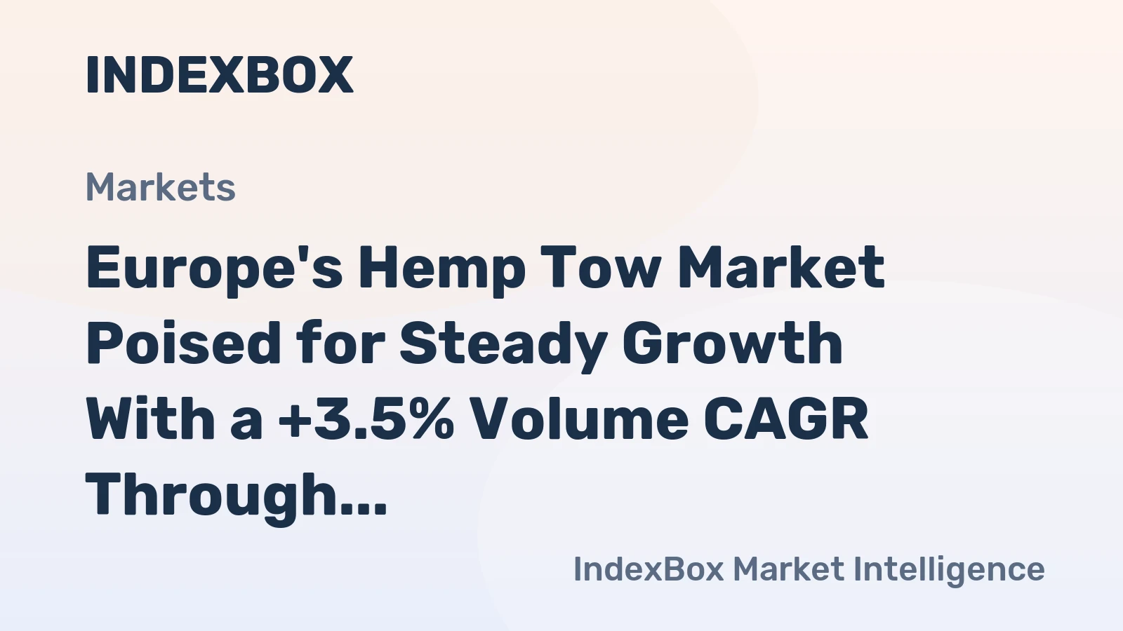 Europe's Hemp Tow Market Poised for Steady Growth With a +3.5% Volume CAGR Through 2035
