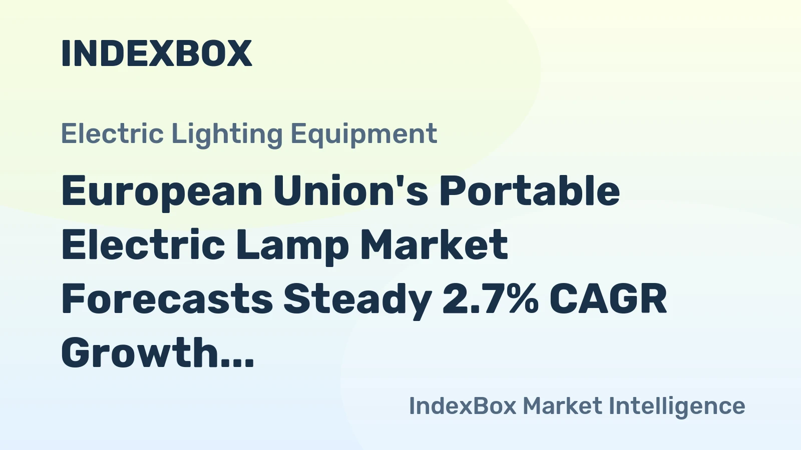 European Union's Portable Electric Lamp Market Forecasts Steady 2.7% CAGR Growth Through 2035