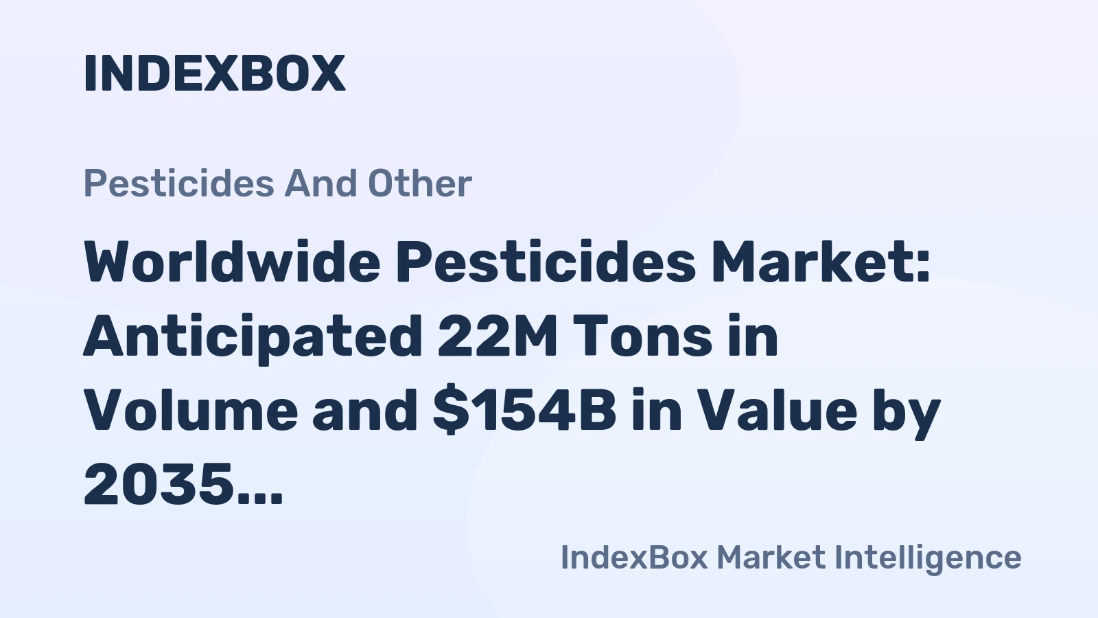Worldwide Pesticides Market: Anticipated 22M Tons in Volume and $154B in Value by 2035
