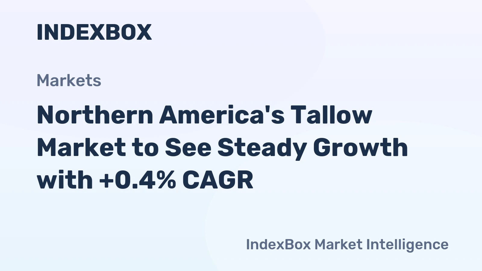 Northern America's Tallow Market to See Steady Growth with +0.4% CAGR