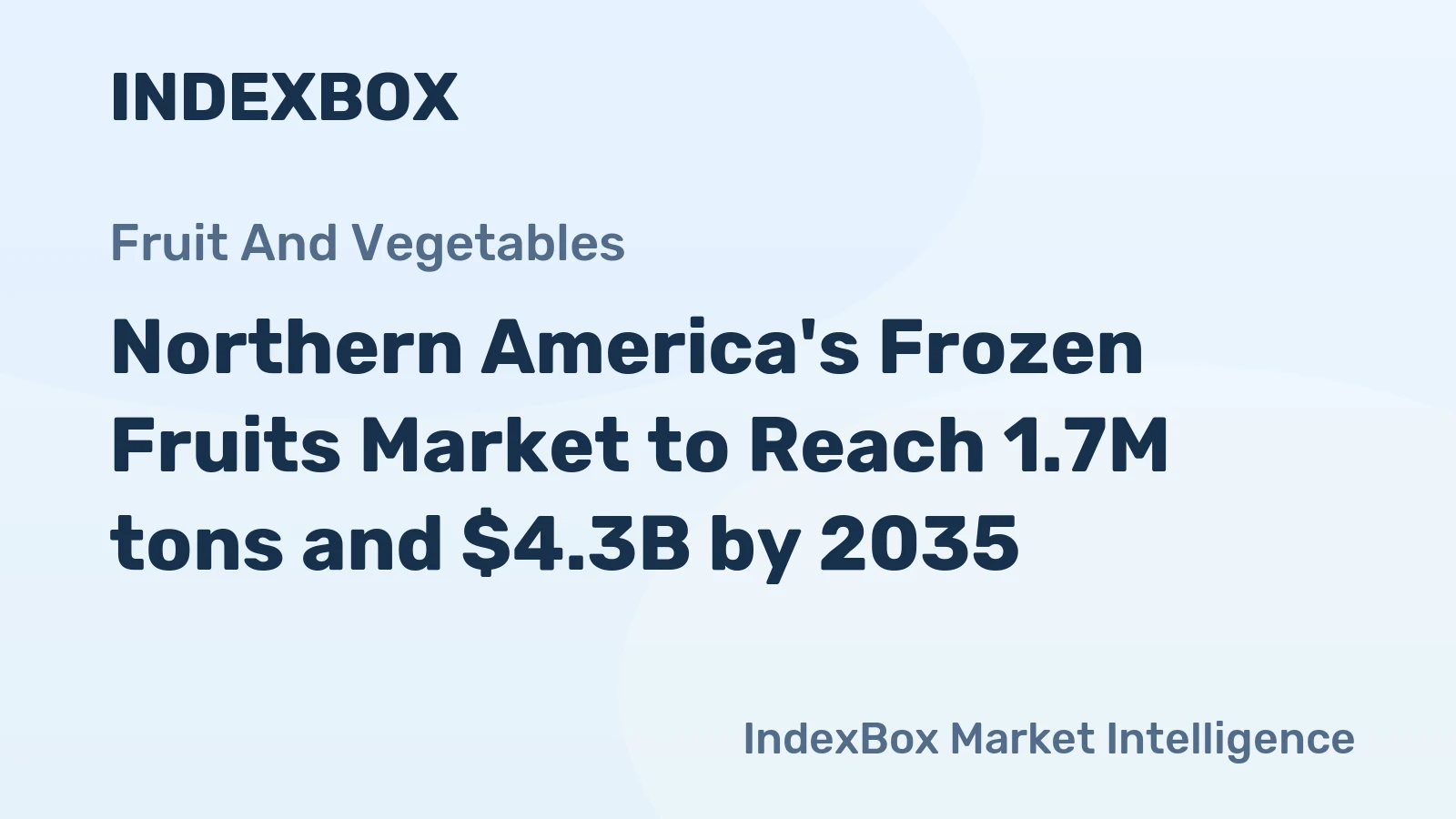 Northern America's Frozen Fruits Market to Reach 1.7M tons and $4.3B by 2035