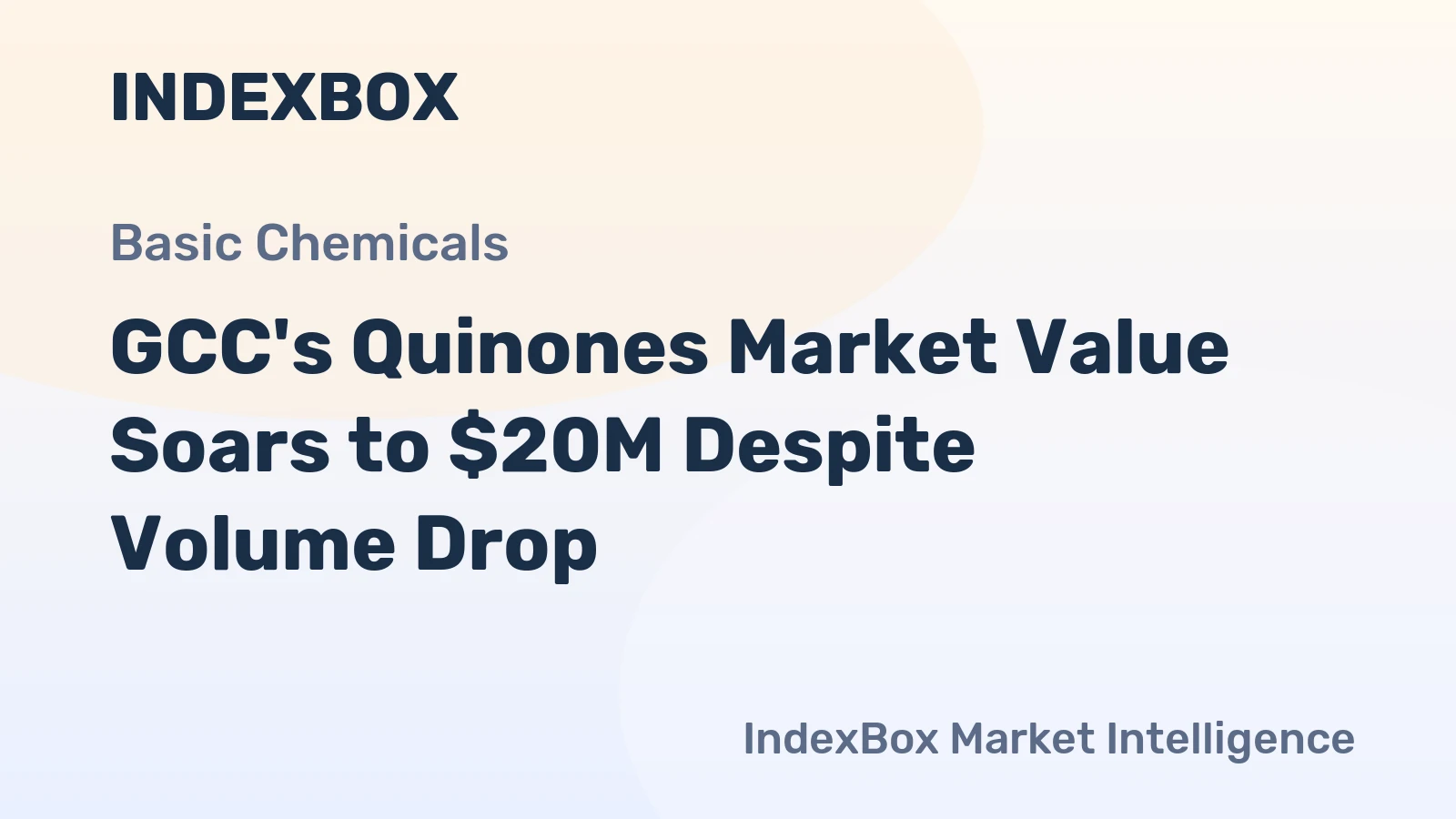 GCC's Quinones Market Value Soars to $20M Despite Volume Drop