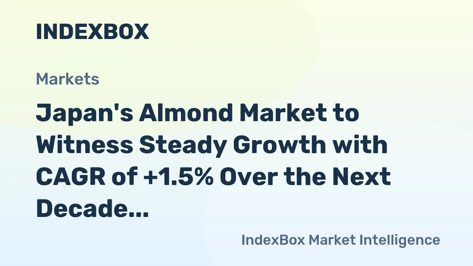 Japan's Almond Market to Witness Steady Growth with CAGR of +1.5% Over the Next Decade