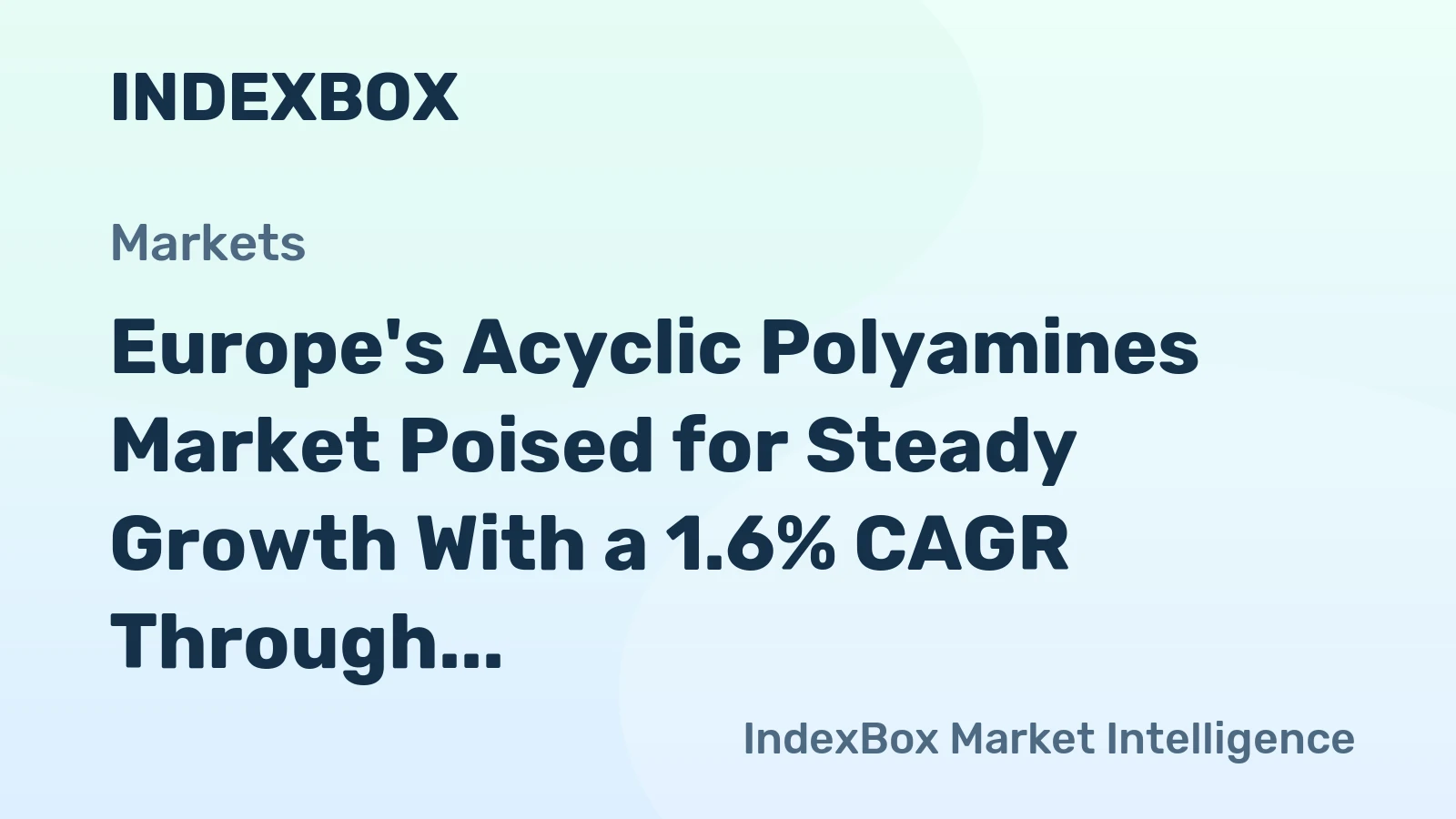Europe's Acyclic Polyamines Market Poised for Steady Growth With a 1.6% CAGR Through 2035
