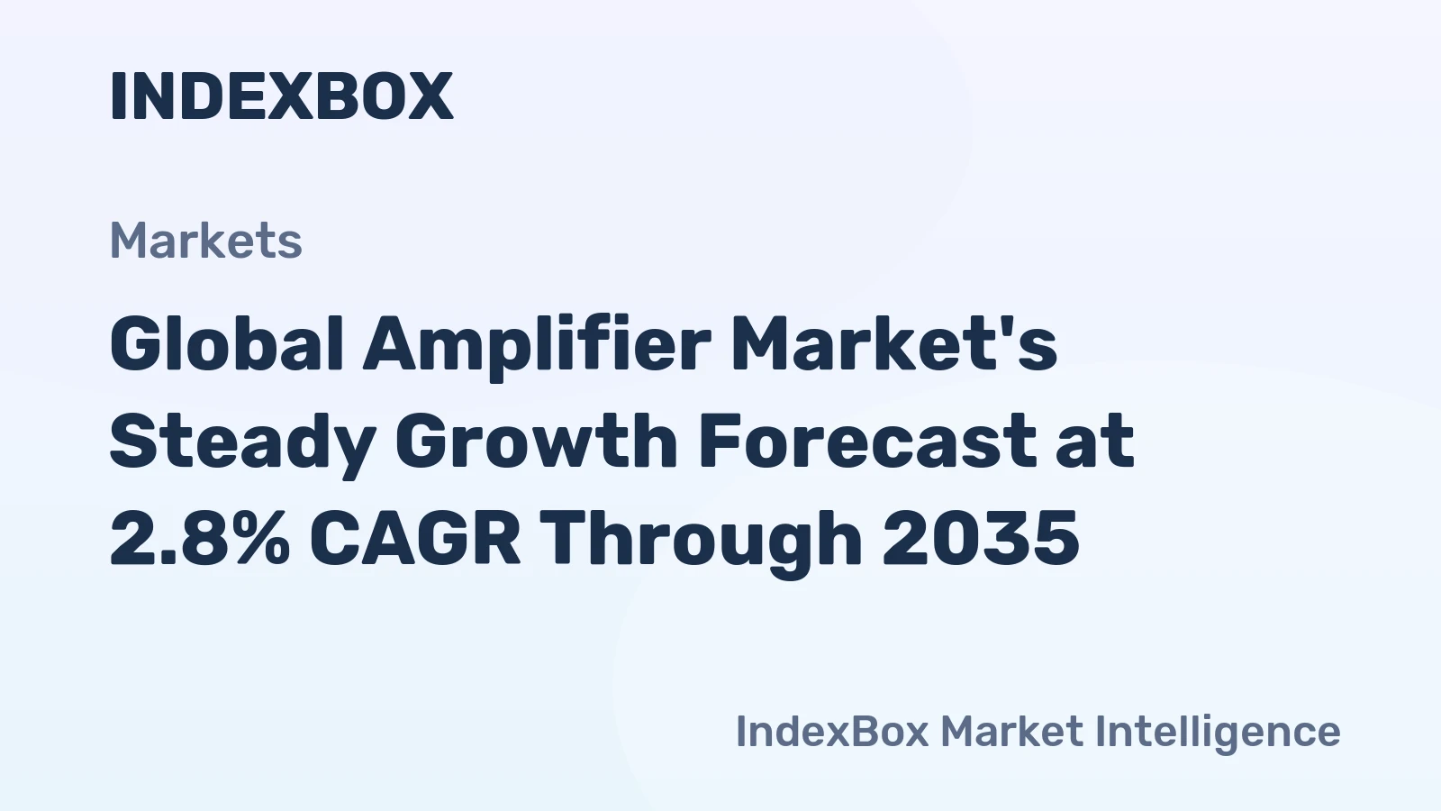 Global Amplifier Market's Steady Growth Forecast at 2.8% CAGR Through 2035