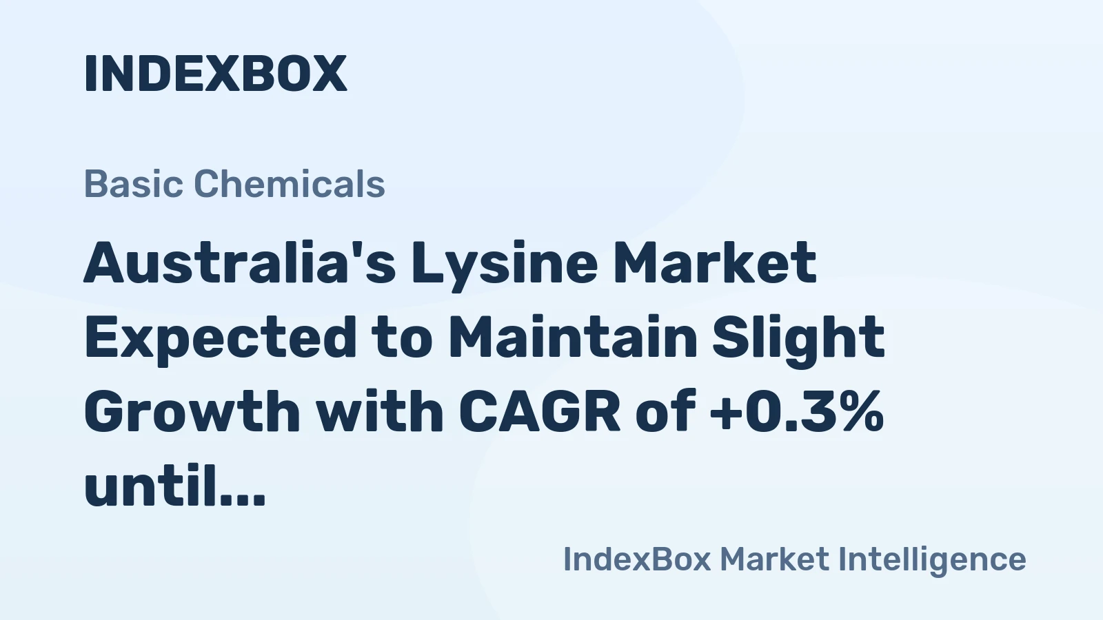 Australia's Lysine Market Expected to Maintain Slight Growth with CAGR of +0.3% until 2035