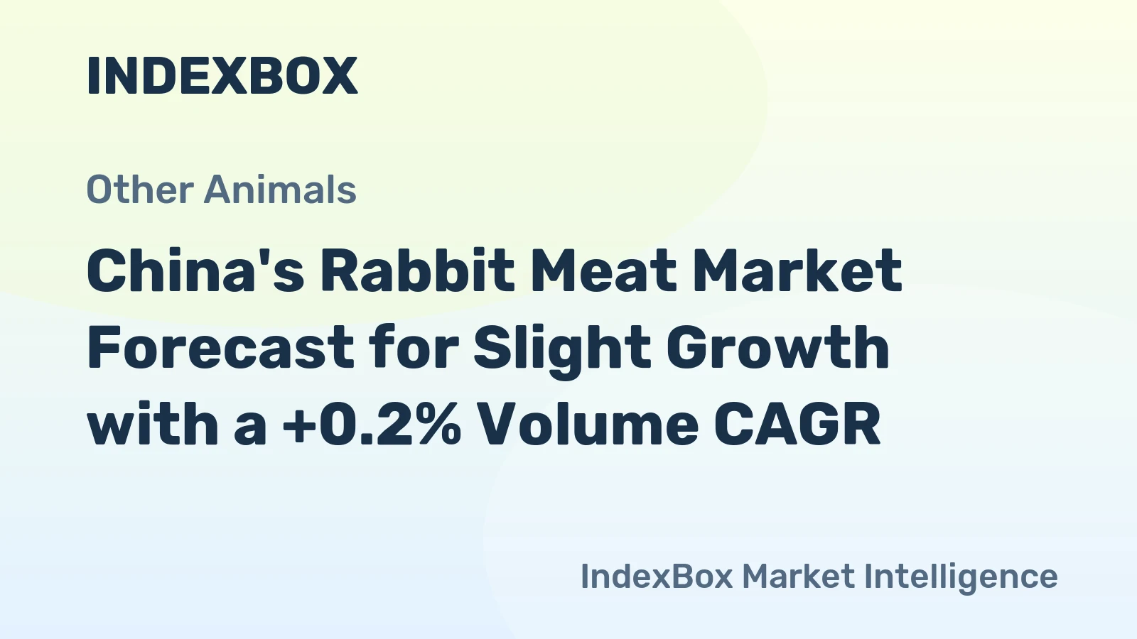 China's Rabbit Meat Market Forecast for Slight Growth with a +0.2% Volume CAGR