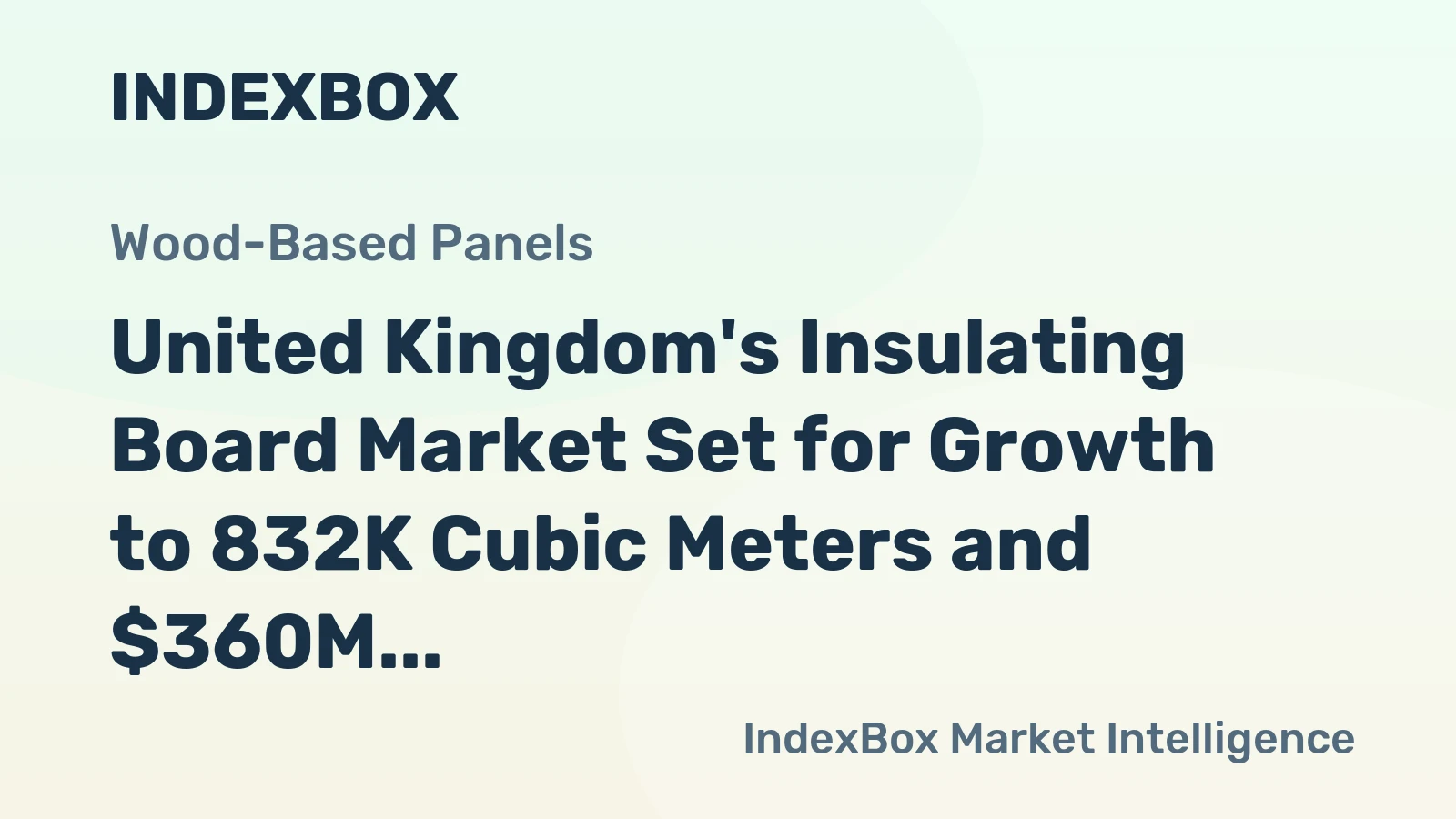 United Kingdom's Insulating Board Market Set for Growth to 832K Cubic Meters and $360M by 2035