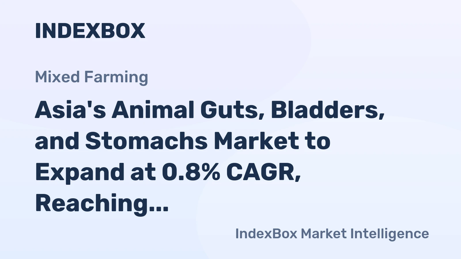 Asia's Animal Guts, Bladders, and Stomachs Market to Expand at 0.8% CAGR, Reaching 4.3M tons by 2035
