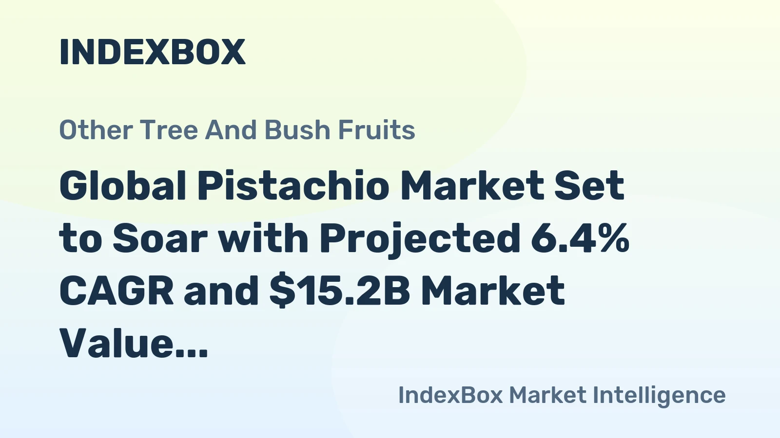 Global Pistachio Market Set to Soar with Projected 6.4% CAGR and $15.2B Market Value by 2030