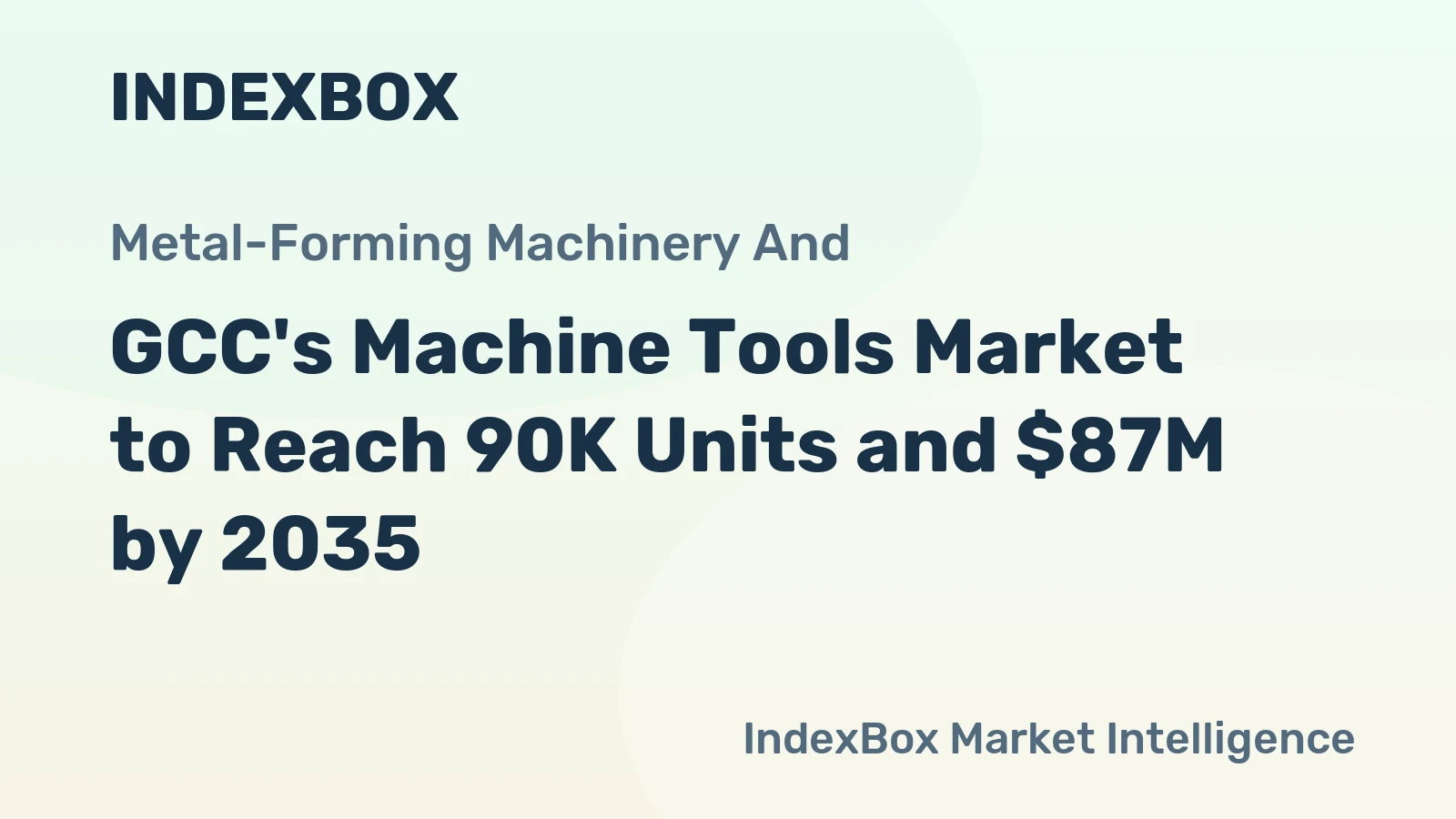 GCC's Machine Tools Market to Reach 90K Units and $87M by 2035
