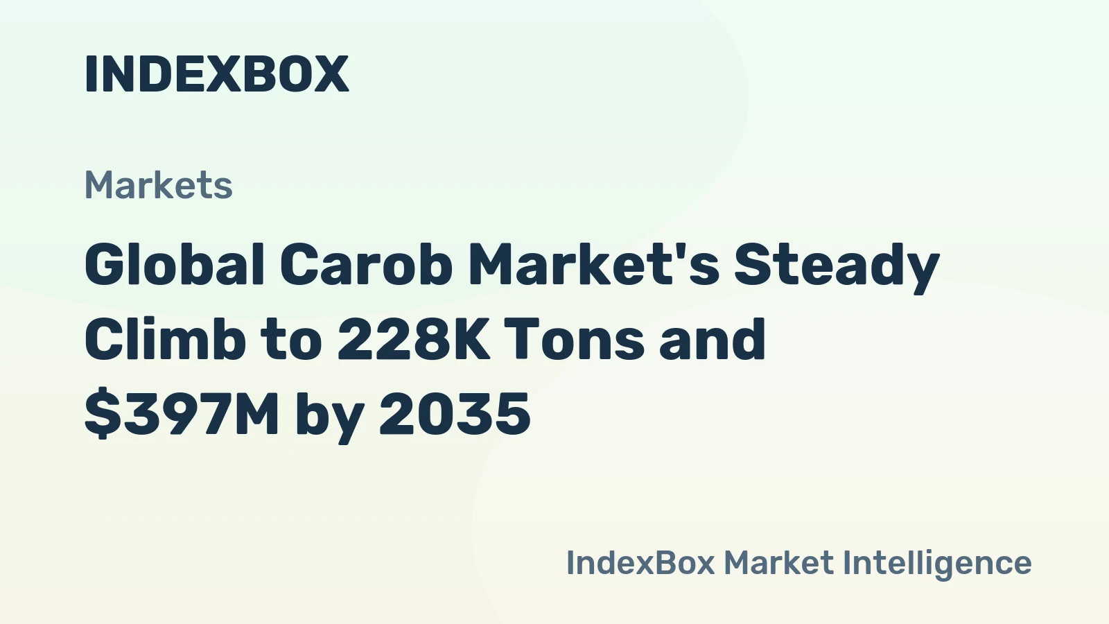 Global Carob Market's Steady Climb to 228K Tons and $397M by 2035