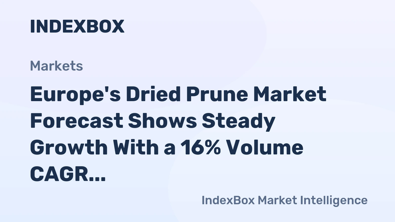 Europe's Dried Prune Market Forecast Shows Steady Growth With a 16% Volume CAGR Through 2035