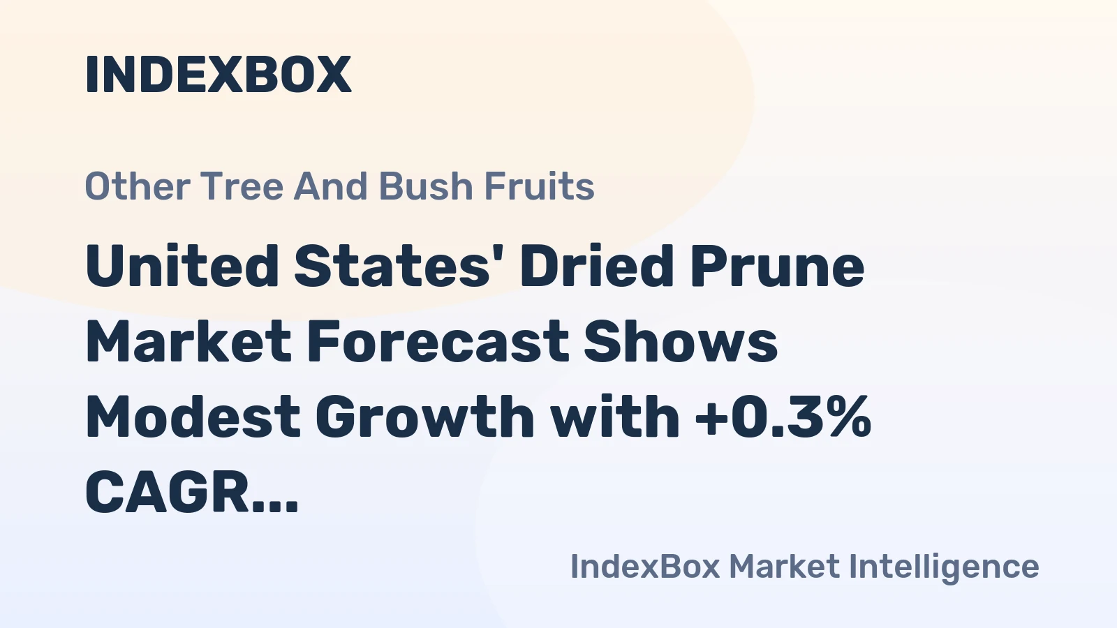 United States' Dried Prune Market Forecast Shows Modest Growth with +0.3% CAGR Through 2035