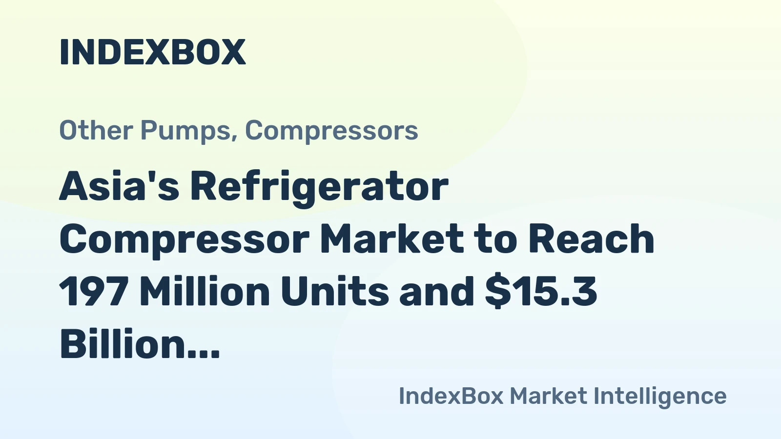 Asia's Refrigerator Compressor Market to Reach 197 Million Units and $15.3 Billion by 2035