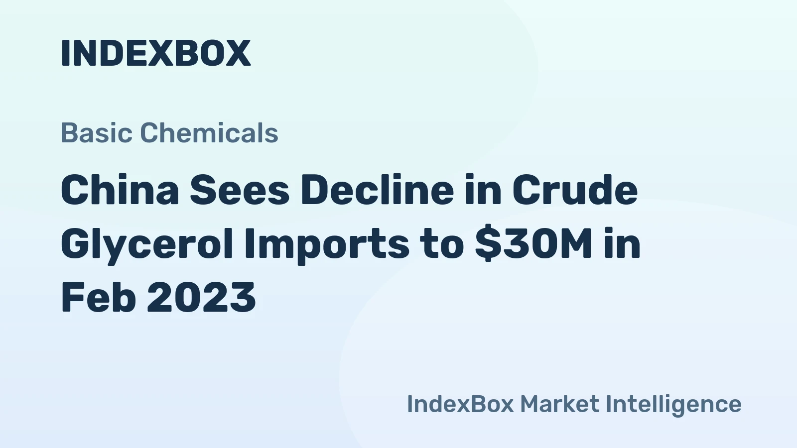 China Sees Decline in Crude Glycerol Imports to $30M in Feb 2023