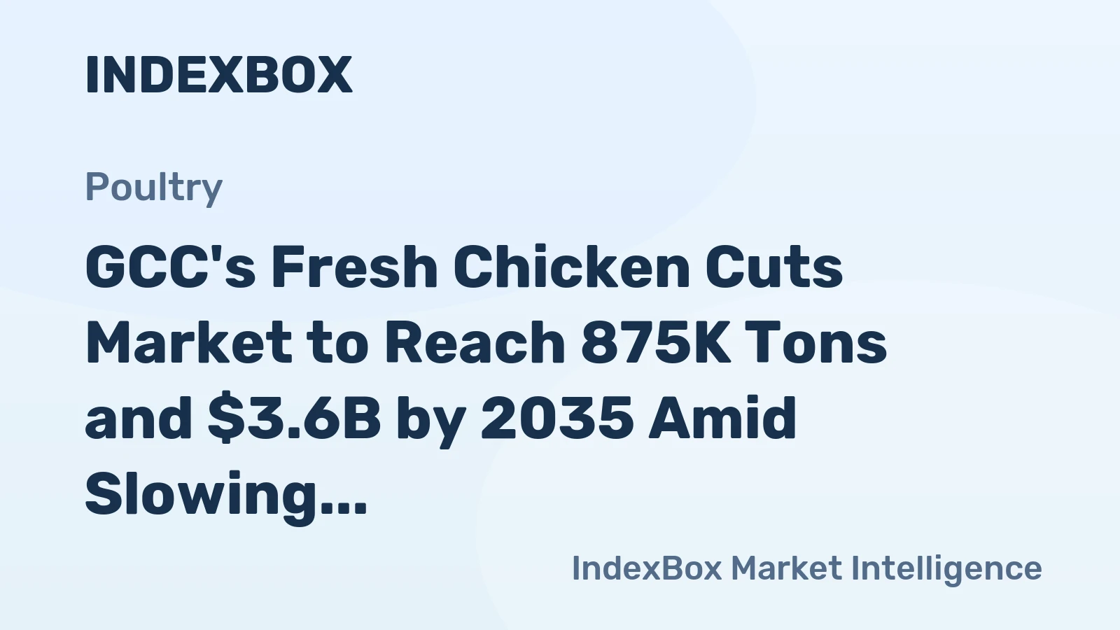 GCC's Fresh Chicken Cuts Market to Reach 875K Tons and $3.6B by 2035 Amid Slowing Growth