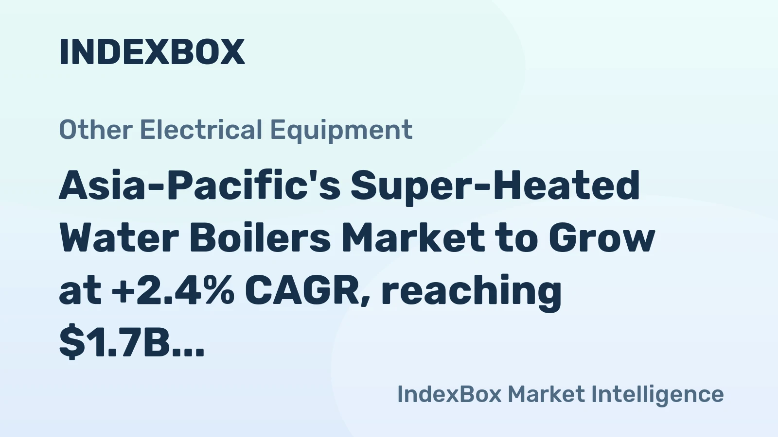 Asia-Pacific's Super-Heated Water Boilers Market to Grow at +2.4% CAGR, reaching $1.7B by 2035