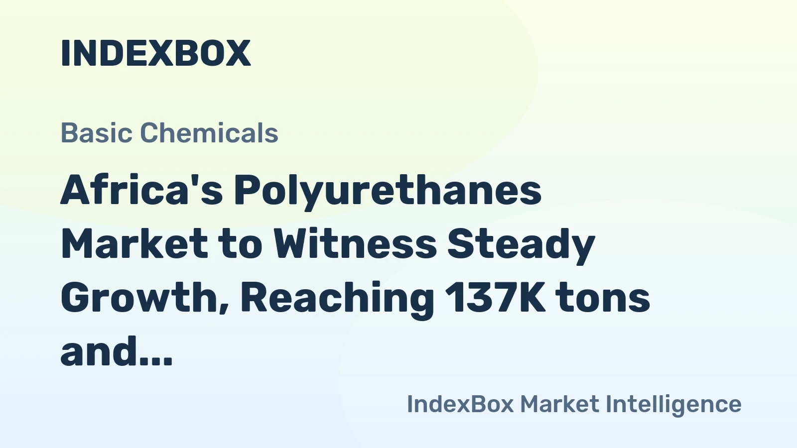 Africa's Polyurethanes Market to Witness Steady Growth, Reaching 137K tons and $532M by 2035
