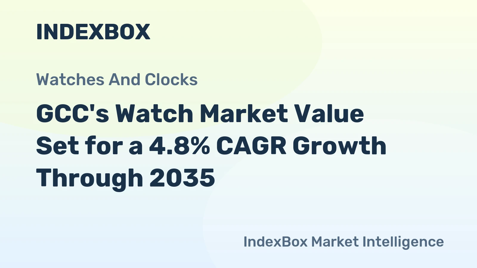 GCC's Watch Market Value Set for a 4.8% CAGR Growth Through 2035