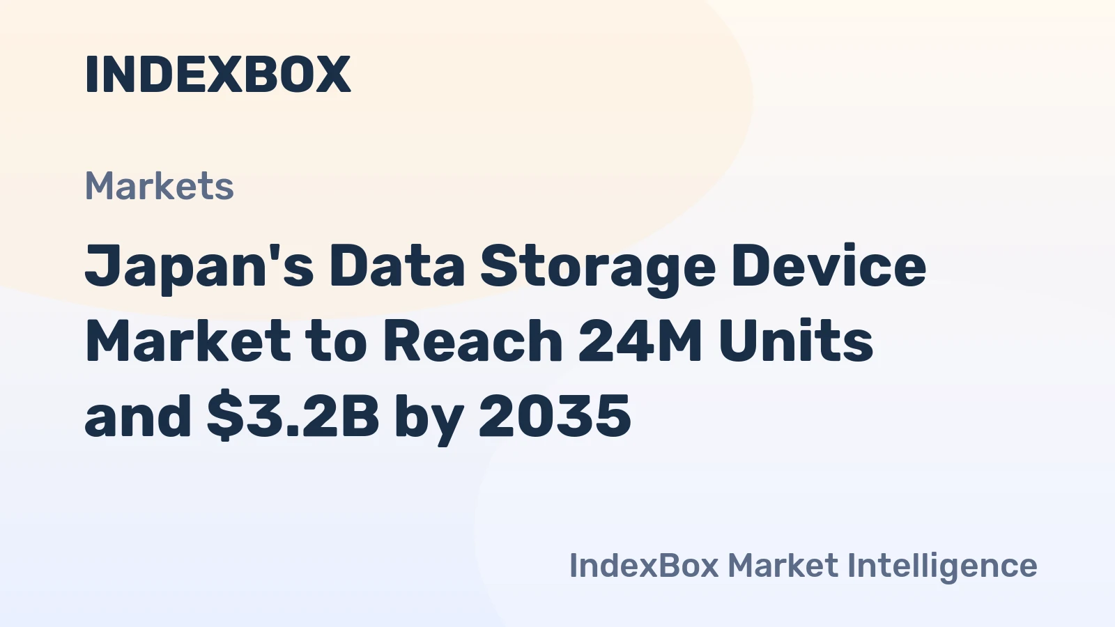 Japan's Data Storage Device Market to Reach 24M Units and $3.2B by 2035