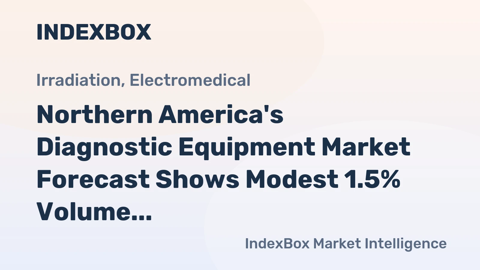Northern America's Diagnostic Equipment Market Forecast Shows Modest 1.5% Volume CAGR Amidst Volatile Trade Dynamics